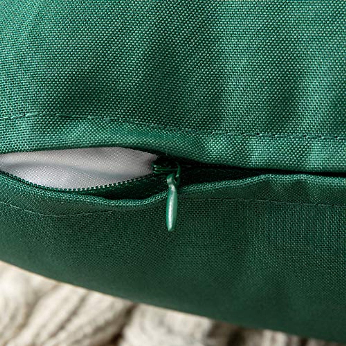 MIULEE Pack of 4 Decorative Outdoor Pillow Covers Square Cushion Cases PU Coating Waterproof Throw Pillowcase Shell for Living Room Couch Sofa Garden Tent Park 18x18 Inch Army Green