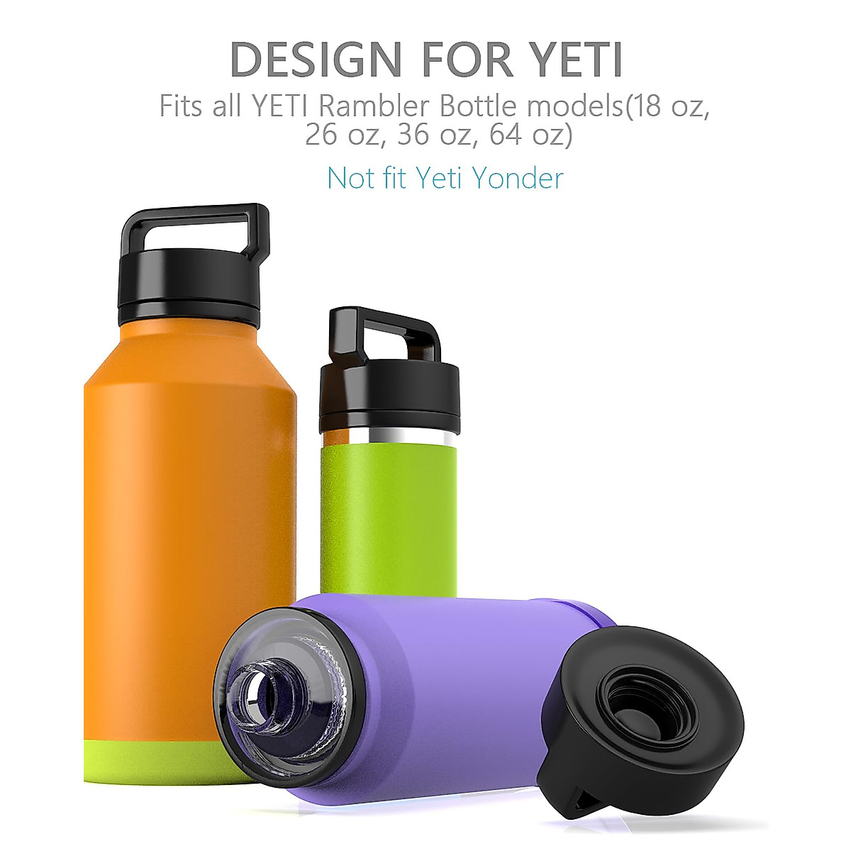 ALIENSX Chug Cap for YETI Rambler Bottle and Other Bottles, Replacement Accessories Cap Lid Fits 18/26 / 36/64 oz Bottles