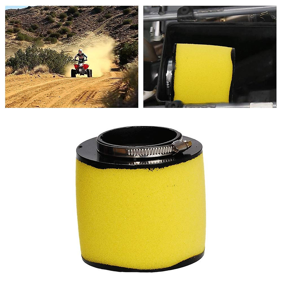 HIFROM ATV Air Filter Element Cleaner Compatible with Honda Foreman 400 450 TRX400FW TRX450S TRX450ES TRX450FE TRX450FM Replace 17254-HC5-900 (Pack of 1)