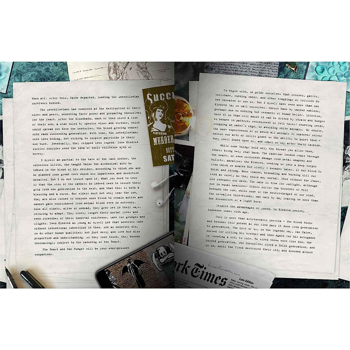 Modiphius Entertainment Vampire: The Masquerade 5th Ed. RPG for Adults, Family and Kids 13 Years Old and Up (Hardback, Full Color RPG)
