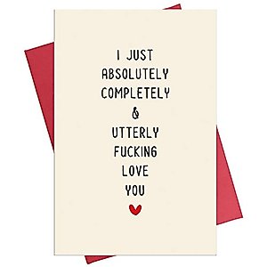 Funny Anniversary Card, Birthday Card for Huband Wife Boyfriend Girlfriend, Love Card for Him Her