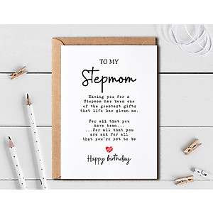 To My Stepmom - Stepmom Birthday Card - Stepmom Is The Greatest Gifts In My Life - Birthday Card For Stepmom - Gift For Stepmom Card