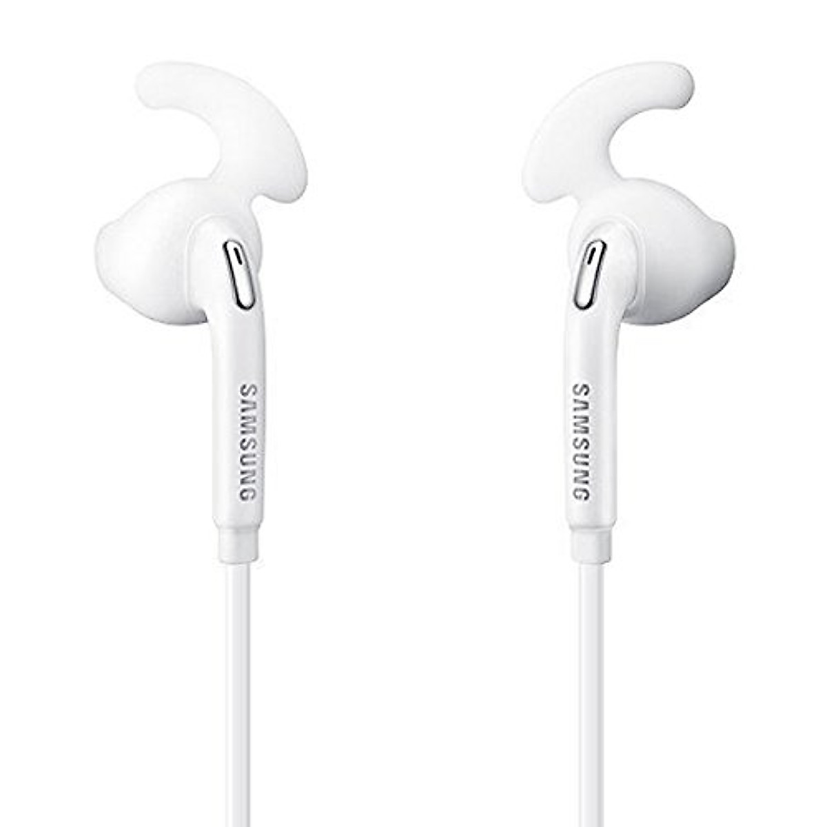 Ear Gels Earplugs Coverage for Samsung Galaxy S6/S6 Edge Stereo Headset Earphones, OCARLY Silicone Cover Ear Gels with Wing Anti Slip Sport Hook for SAMSUNG S6 S7 Edge Headphones 4 Pairs (white)