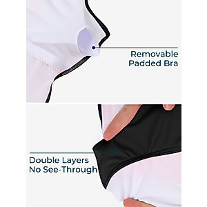 Summer Mae Women One Piece Retro U Back Swimsuits Tummy Control Padding Bathing Suit High Cut Swimwear Black L