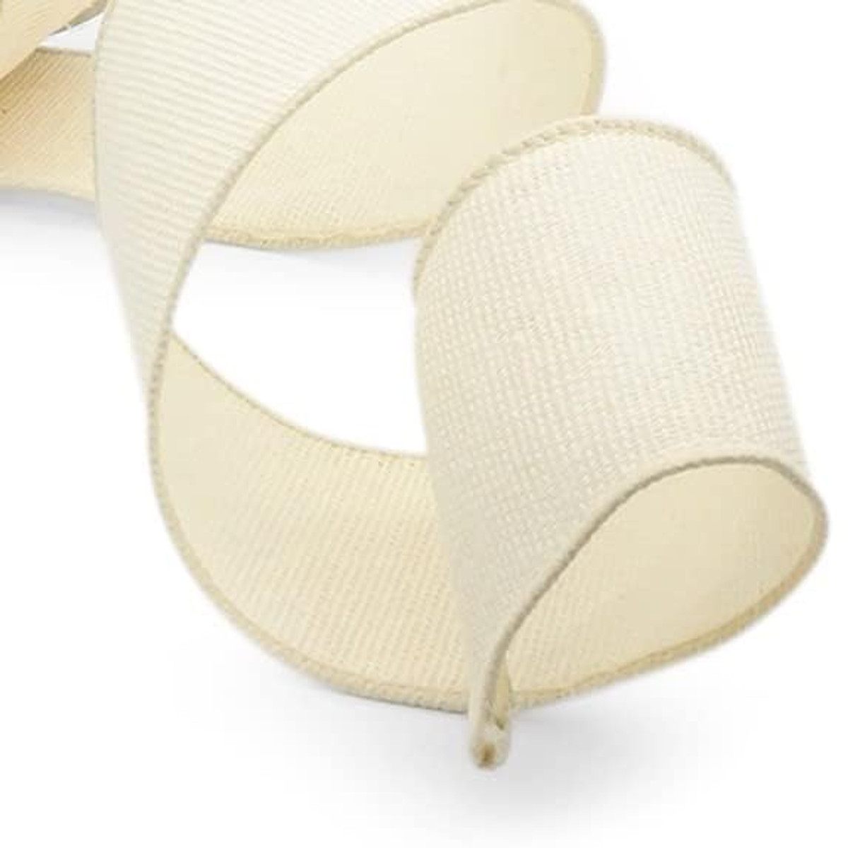 CT CRAFT LLC Canvas Wired Ribbon for Gift Wrapping, Home Decor, Decoration DIYs and Crafts, 2.5 Inch x 10 Yards x 1 Roll - Gray