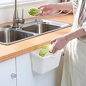 ekqw015l ekqw015l Kitchen Cabinet Door Hanging Rubbish Trash Bin Can Sundries Storage Container Rice White