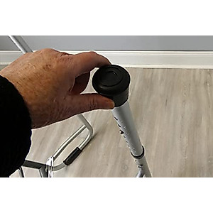 Shepherd Hardware 8746E Leg Tips 1-1/4-Inch Inside Diameter Rubber Chair Leg Caps, 24 Pack, Black