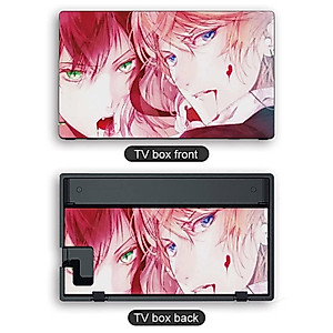 Ayatoxshu Diabolik Lovers Vinyl Skin for Nintendo Switch, Full Set Wrap Protector Stickers Cover Joint Protective Faceplate Console Joy-Con Dock