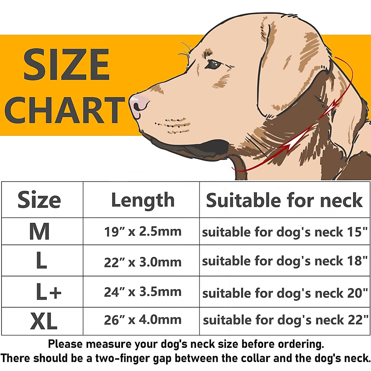 Dog Choke Collar Slip P Chain - Heavy Chain Dog Titan Training Choke Collars - Adjustable Stainless Steel Chain Dog Collars Covered with Galvanic Plating - for Small Medium Large Dogs