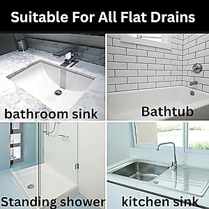 Proxism (20Pcs) Disposable Shower Drain Cover Hair Catcher Shower Drain Mesh Stickers, Bathroom, Laundry, Bathtub, Kitchen Shower Drain Floor Sink Strainer Filter MeshS-S (20)