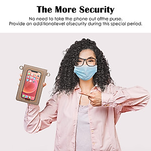 AnsTOP Small Crossbody Cell Phone Purse for Women - Lightweight PU Leather Crossbody Bag for Women Mini Phone Pouch Purse Best Gift