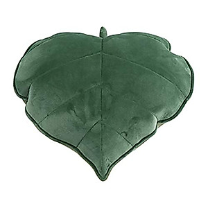 YILANLAN Fun Leaf Pillow Plush Floor Pillow Simulation Office Cushion Chair Sofa car Pillow Simple Room Decoration Pillow (50cm*50cm, Green)