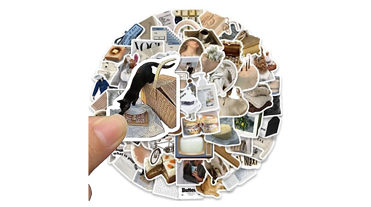 INS Aesthetic Stickers for Water Bottle, Waterproof Scrapbook INS ...