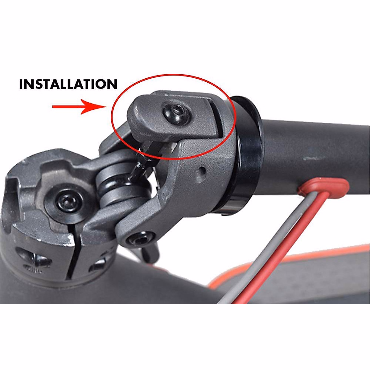 GLDYTIMES Alloy Front Folding Hook Replacement for Xiaomi Mijia M365 Electric Scooter Damping Rubber Buckle for E-Scooter（4 Pcs ）