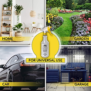 HARRIS Professional Spray Bottle 32oz (12-Pack), All-Purpose with Clear Finish, Pressurized Sprayer, Adjustable Nozzle and Measurements