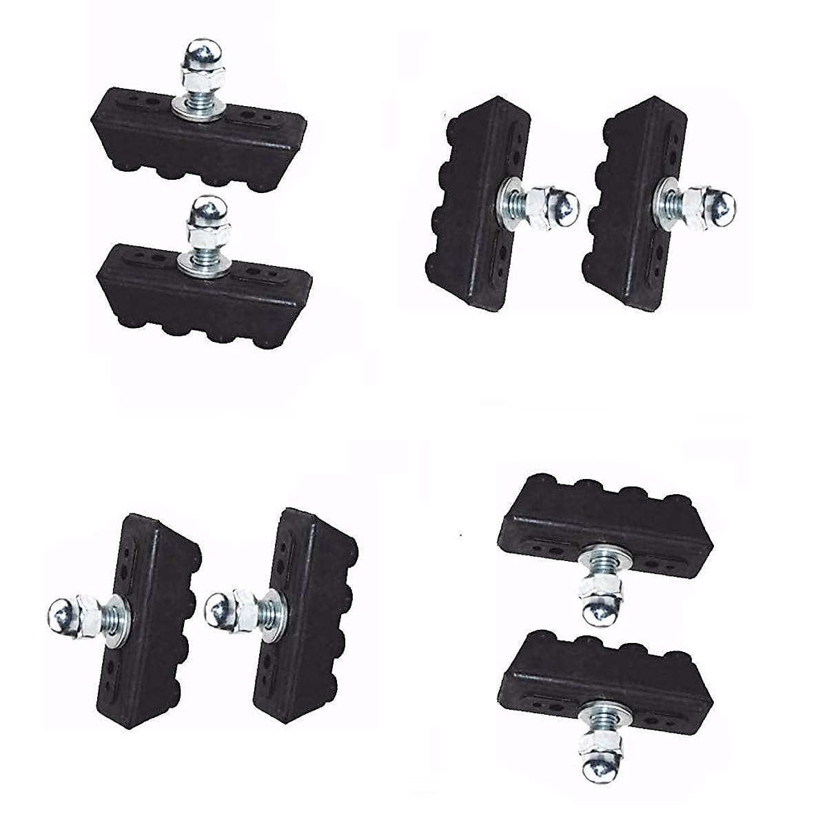 Fat-Cattie 4 Pairs (8 Pieces) Premium Bike Brake Pads,Caliper Brake Pads for Road Bicycle,Bike Brake Blocks of 40mm(Black)