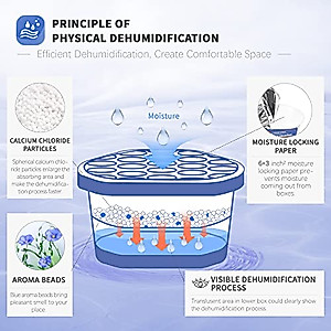 Vacplus Moisture Absorbers, Fragrant Dehumidifiers for Closet, 10.5 Oz, Humidity Absorber Boxes Collect Extra Moisture in Bathroom, Kitchen & Study, Moisture Absorbers for Closet, Linen Scent, 6 Pack (Linen Scent)