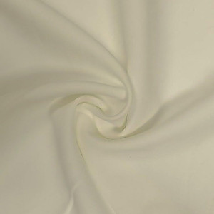 Texco Solid Color Polyester Spandex 4-Way Twill Stretch Work Clothes, Formal Wear, and DIY Projects/Apparel Fabric, Off White 1 Yard