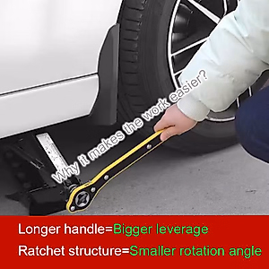 Car Jack Ratchet Wrench for Scissor Jack, for Quicker and Easier Lifting Car Jack, for Tire Replacement
