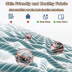 LZTENRETO Firm Coir Mattress, 3E Coconut Coir Mattress Pad, Quiet Coconut Palm Mattress, Thick Coir Mattress Pad in 6cm,9cm,11cm, Foldable (White-B,120x200x6cm(47"x80"x2.4"))