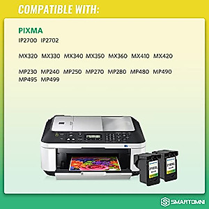S SMARTOMNI Remanufactured PG-210XL Ink Cartridge Replacement for Canon PG 210 XL for Canon PIXMA MP495 IP2702 MP230 MP240 MP250 MP280 MP480 MP490 MP499 MX330 MX340 MX350 MX410 MX420 Printer (2 Black)
