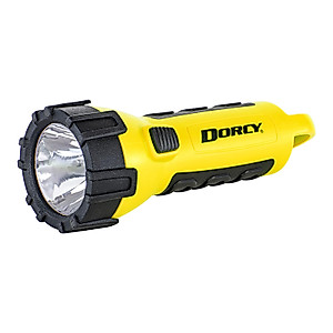 Dorcy 41-2510 Floating Waterproof LED Flashlight with Carabineer Clip, 55-Lumens, Yellow