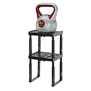 Tools for School Locker Shelf Organizer for School Locker - Locker Organizer - Strong ABS Plastic - Adjustable Width with Side Magnets - Patented Stackable Shelf Organizer - Pack of 2 - (Black)