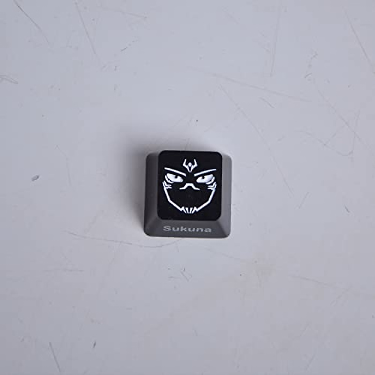 Cute Anime Keycap for Mechanical Keyboard Face Engraving Metal Artisan Key Cap Gift (Black 1 Key)