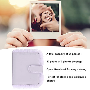 Camera Picture Holder, Universal Mini Film Photo Album with Cute Lace for Display (Purple)