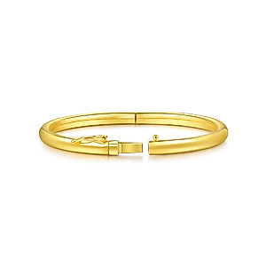 CHOW SANG SANG 999.9 24K Solid Gold Price-by-Weight Gold Polish-Finished, Loop Bangle for Women 09526K