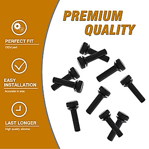 10 Pack WB02X24790 Gas Stove Grate Bumpers Rubber Feet Compatible with GE Range Burner Cafe Stove Top Cooktop, Black Grates Rubber Foot Pads Replacement Parts