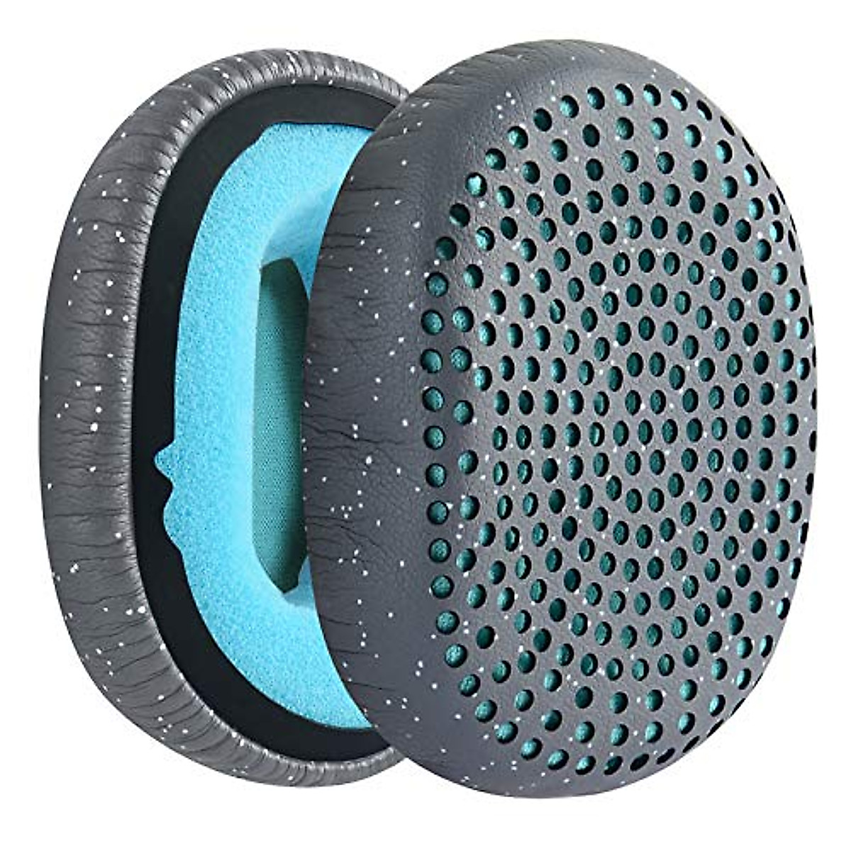 Geekria QuickFit Replacement Ear Pads for Skullcandy Riff Wireless Headphones Ear Cushions, Headset Earpads, Ear Cups Repair Parts (Grey)