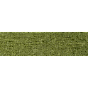 MEEDEE Sage Green Wired Ribbon for Christmas Tree Ribbon Garland Burlap Christmas Wired Ribbon 2.5 Inch by 25 Yards Perfect for Wreath Supplies Gift Wrapping Bow Making Home Decorations