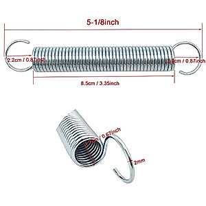Souldershop 5-1/8 inch Replacement Recliner Chair Spring Mechanism Furniture Tension Springs Short Neck Style (Pack of 1)