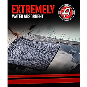 Adam's Jumbo Plush Drying Towel 33 x 29 inches 1500 GSM - The Most Absorbent Microfiber Drying Towel You Have Ever Used (1 Pack)