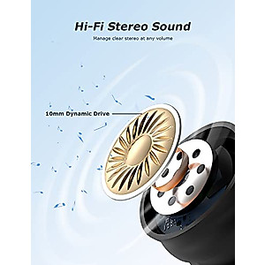 TTQ Wireless Earbuds, Bluetooth Headphones 80Hrs Playtime with Charging Case and Earhooks Over Ear Waterproof Earphones with Mic for Working Sports Running Workout iOS Android TV Phone Laptop