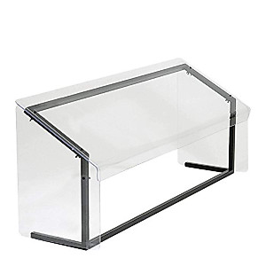Carlisle FoodService Products Buffet Bar Sneeze Guard with Aluminum Frame for Catering, Buffets, Restaurants, Plastic, 60 x 12.19 x 25.5 Inches, Black