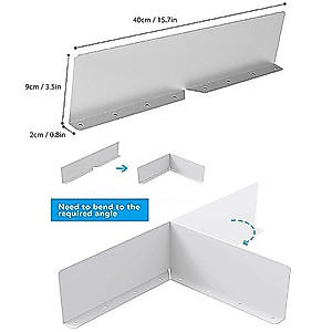 Rainwater Valley Splash Guard, Rain Drip Gutter Guard Professional Block Heavy Rain Prevent Spilling Easy Installation 4pcs for Shingle Roofs Corner