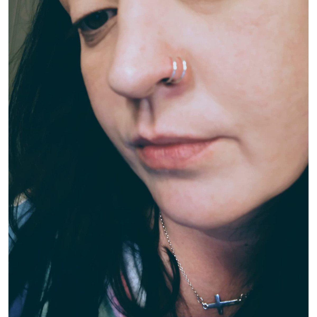 MODRSA Fake Nose Ring Fake Septum Fake Nose Ring Hoop Fake Nose Stud Fake Septum Ring Fake Septum Nose Rings Fake Septum Nose Ring Fake Nose Piercing