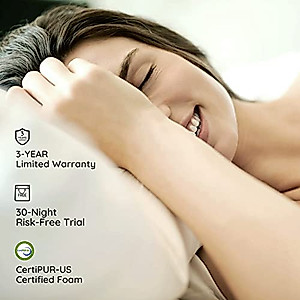 Memory Foam Mattress Topper King 4 inch-Gel Cooling Foam Mattress Topper with Washable Ventilated Fiber Cover and Air Flow Swirl Design-CertiPUR-US Certified-New Version