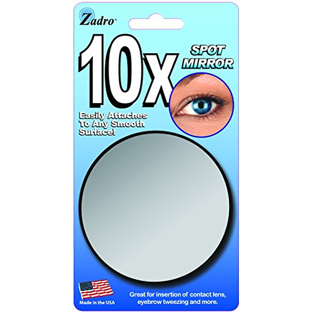 Zadro 3-Inch 10x Mag Close Up Spot Mirror, Mini