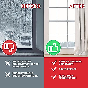 LLPT Transparent Weather Stripping Tape 2” x 108 Ft for Window and Door Ultra High Performance Weather Resistant Tape for Window Draft Insulation No Mess (WWT208)