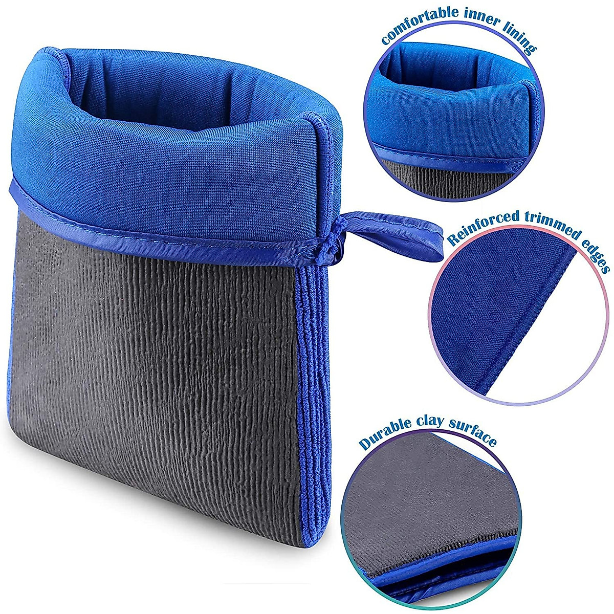 JIANFA Clay Mitt, Clay Bar Mitt for Car Detailing, Medium Grade Auto Magic Wash Mitt, Scratch-Free and Paint Safe, for Cleaning Polishing Detailing Cars Paint, Glass, Wheels