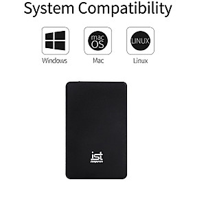 Ultra Slim 1TB Portable External Hard Drive, USB 3.0, Black, for Mac and PC Computer Desktop Workstation PC Laptop Playstation, Xbox One, PS4, PS5 (Black, 1TB)