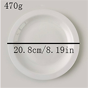 EERINESS Dinner Plates Set Fruit Tray Dessert Plate Plain White Dinner Plate Restaurant Kitchen Regular Dinner Plate Compact Disc Coffee Shop Dessert Flat Plate Kitchen Salad Bowl (Color : Large)