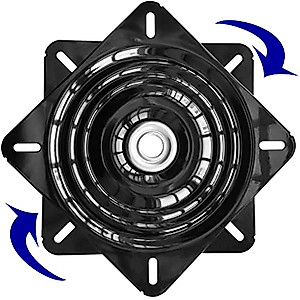 10Inch Bar Stool Swivel Plate Heavy Duty, Chair Swivel Base with Solid Ring of Ball Bearings, 600lbs Capacity Replacement Swivel Seat Parts Lazy Susan Hardware for Barstools Recliner Chair Boat