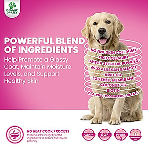 Doggie Dailies Skin & Coat Supplement + Antioxidant Support, 225 Soft Chews, Salmon Oil for Dogs Skin and Coat with Collagen, Omega 3, Krill Oil, Biotin, & Coconut Oil for Dogs (Salmon)