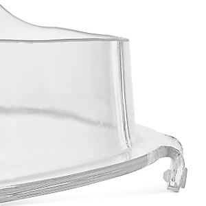 Candery Commercial Cotton Candy Machine Cover - Clear Plastic Bubble Dome Hood with Rubber Grips - Candy Floss Maker Shield - 20.5” Diameter Universal Fit