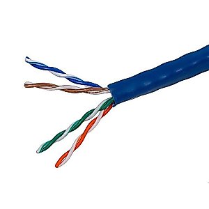 Monoprice Cat5e Ethernet Bulk Cable - Network Internet Cord - Solid, 350Mhz, UTP, CMR, Riser Rated, Pure Bare Copper Wire, 24AWG, 500ft, Blue
