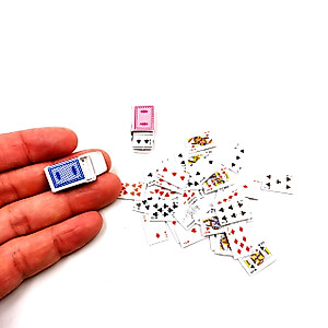Taponukea Miniature Dollhouse Furniture Accessories Games Poker Playing Cards 1 12 Scale